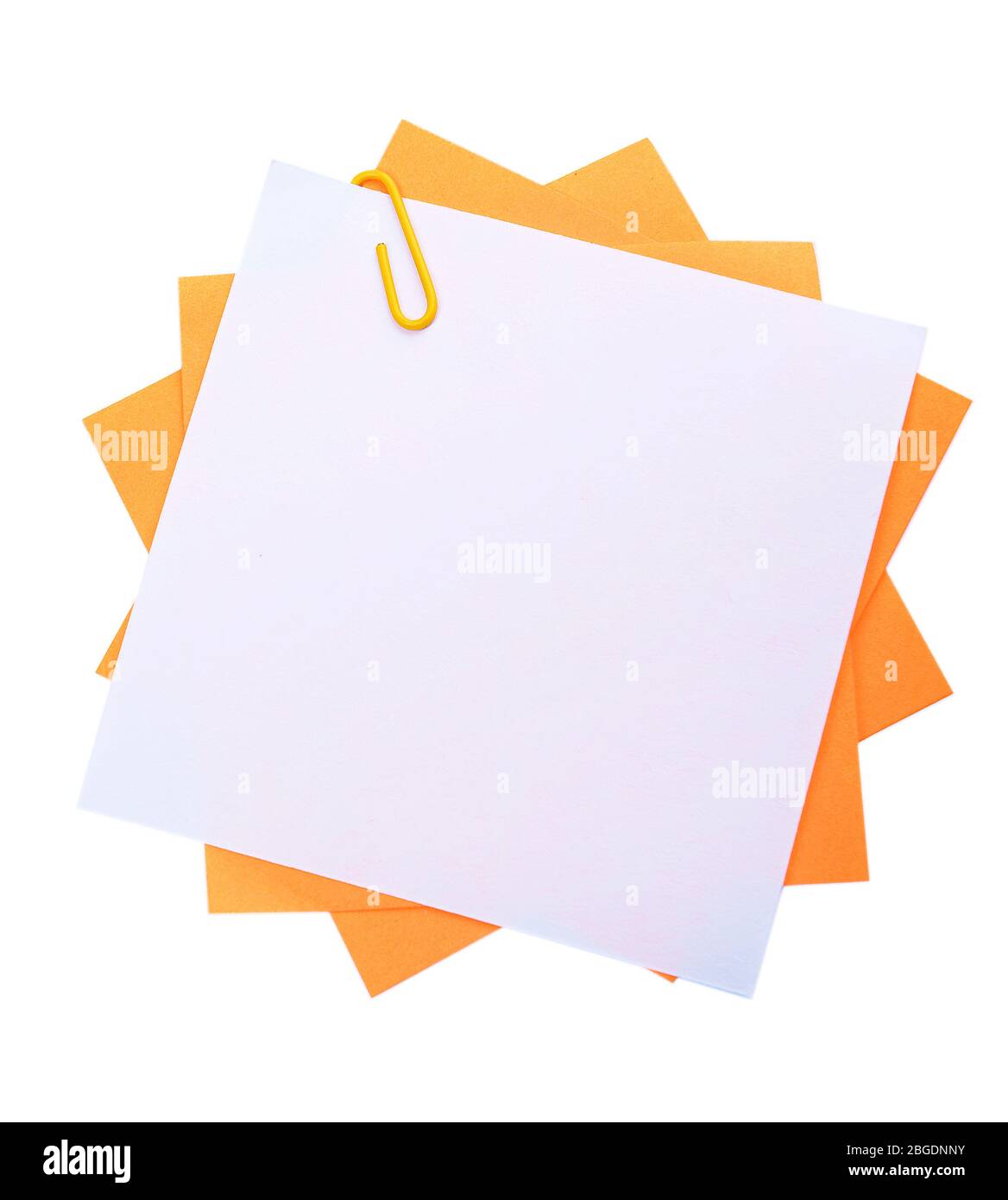 Empty paper sheets isolated on white Stock Photo - Alamy