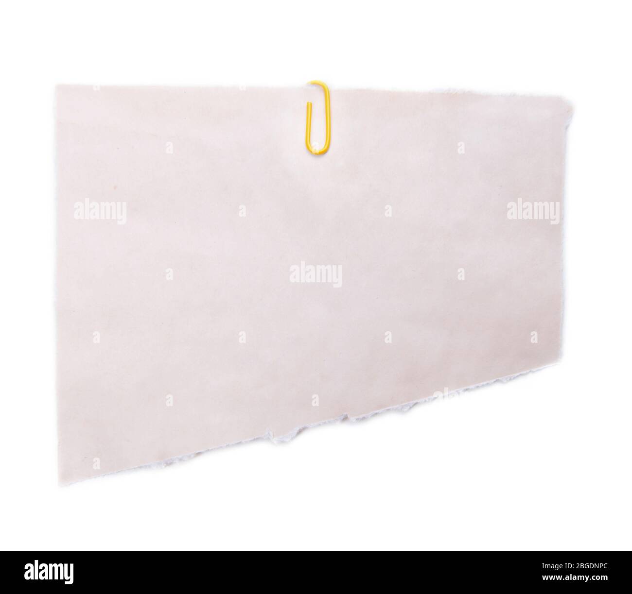 Empty paper sheet isolated on white Stock Photo - Alamy