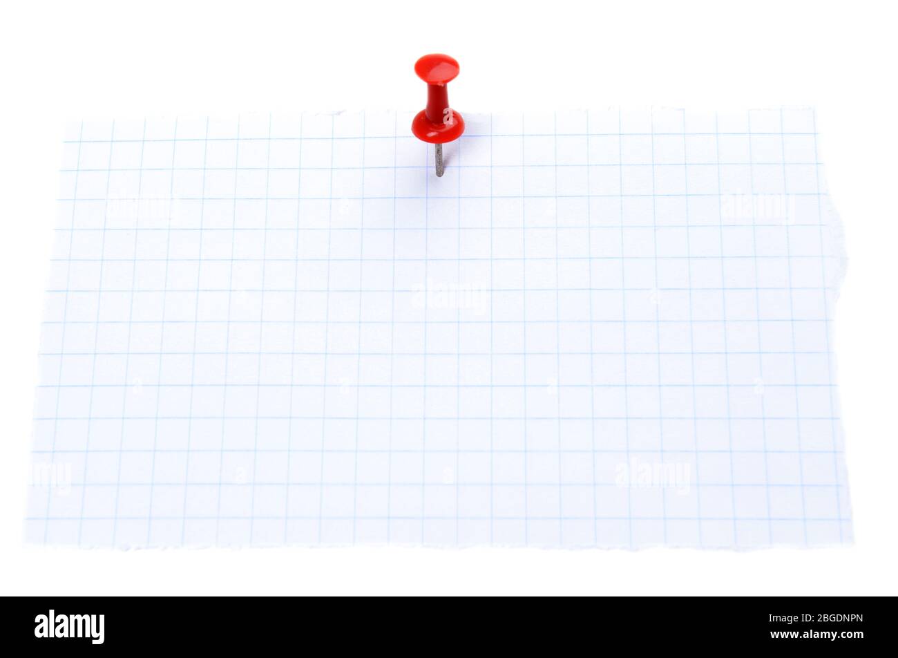 Empty paper sheet isolated on white Stock Photo - Alamy