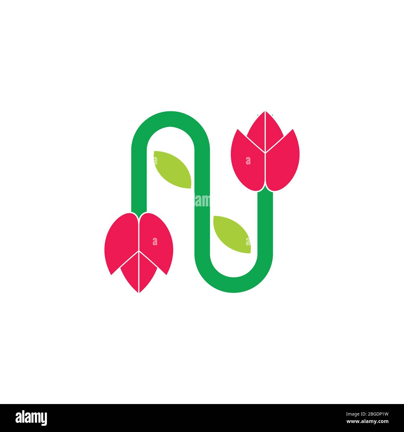 letter n flower tree logo vector Stock Vector Image & Art - Alamy