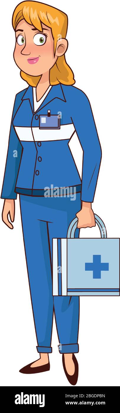 professional female paramedic avatar character Stock Vector Image & Art ...