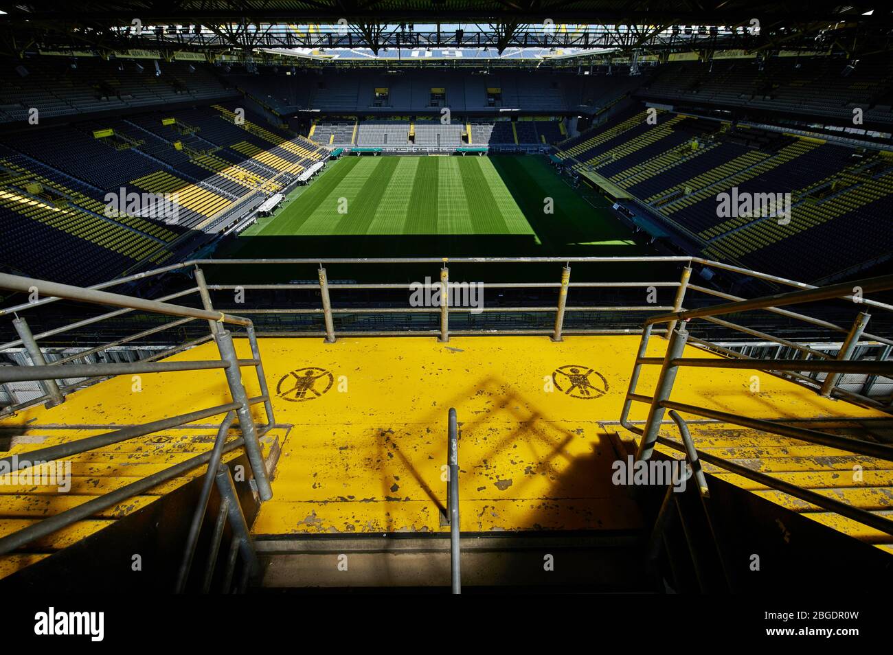 Dortmund, Germany. 21st Apr, 2020. The view from the south stand of the ...