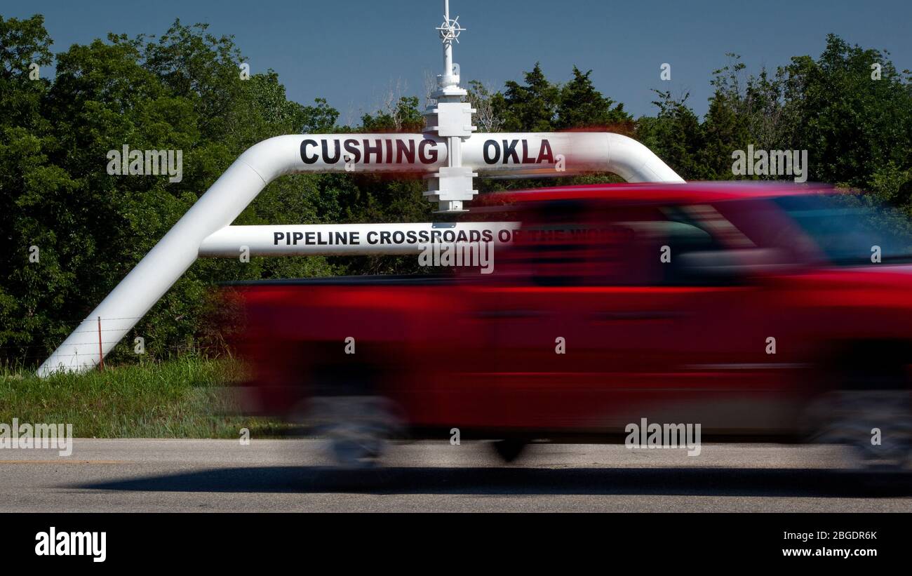 The town of Cushing is the most important pipeline hub in the US ...