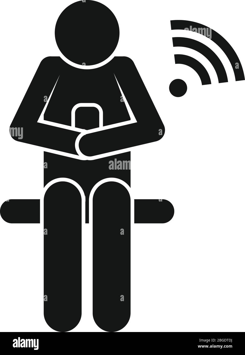 Wifi point icon. Simple illustration of wifi point vector icon for web ...