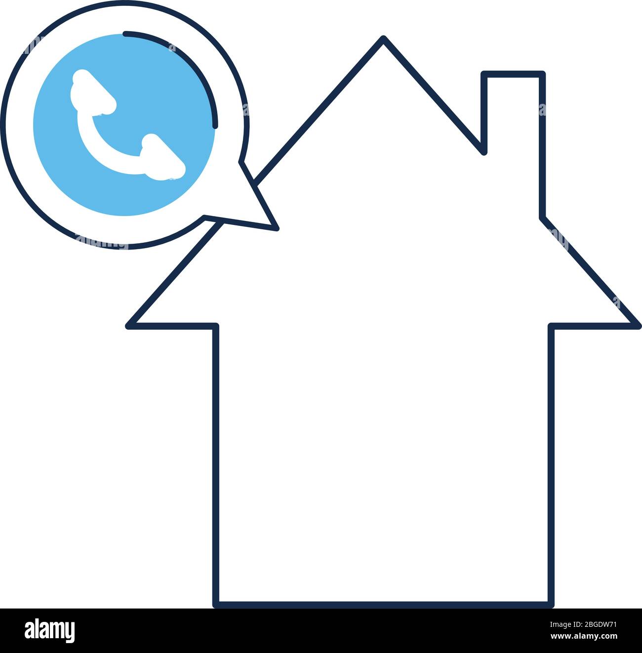 House speech bubble telephone Stock Vector Images - Alamy