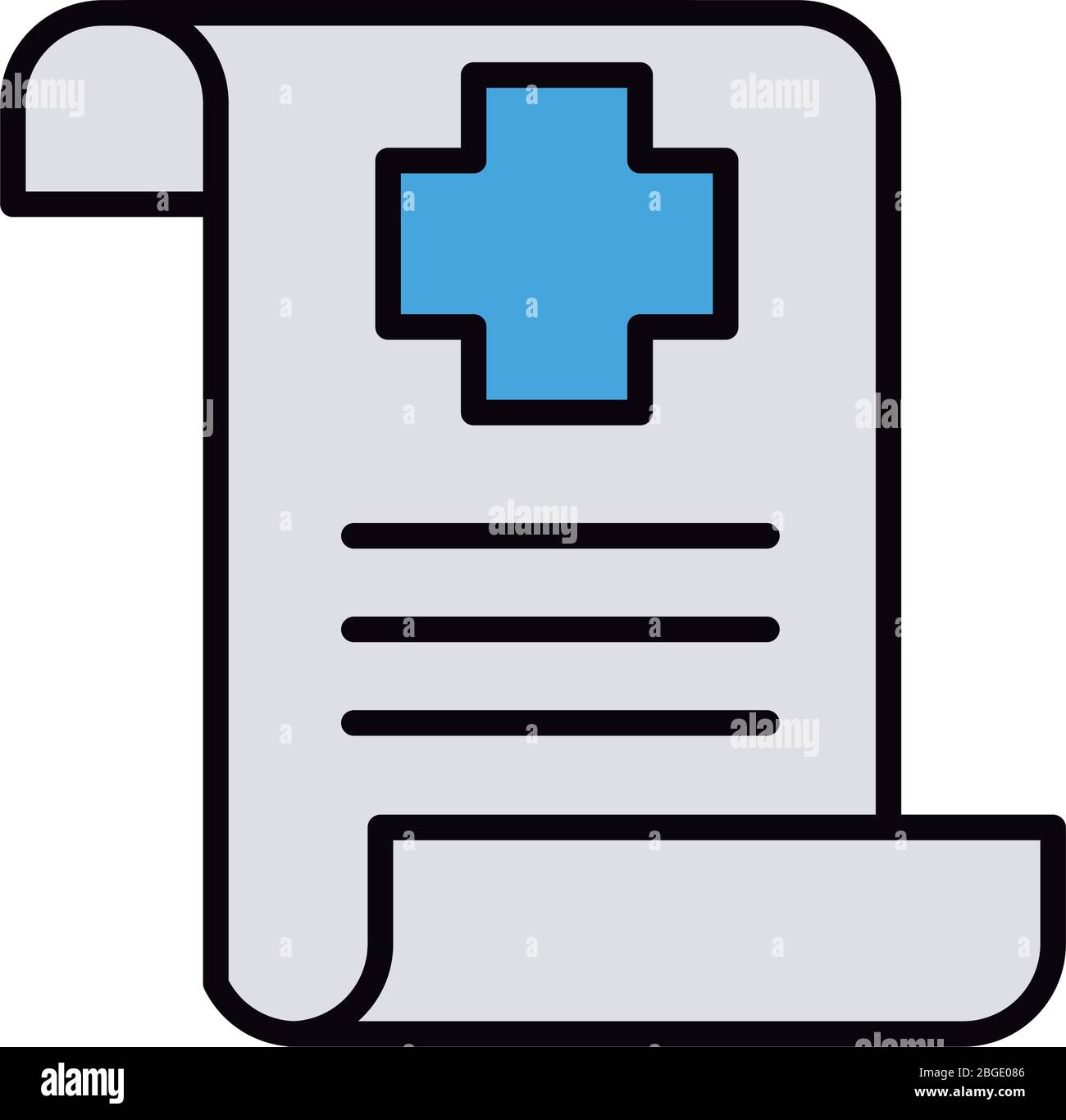 medical order paper line and fill style icon Stock Vector Image & Art ...