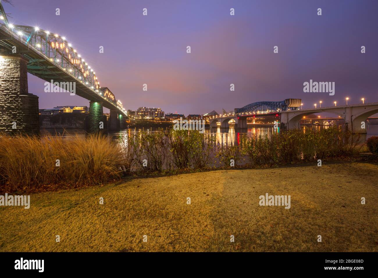Panorama of Chattanooga and Tennessee River. Chattanooga, Tennessee ...