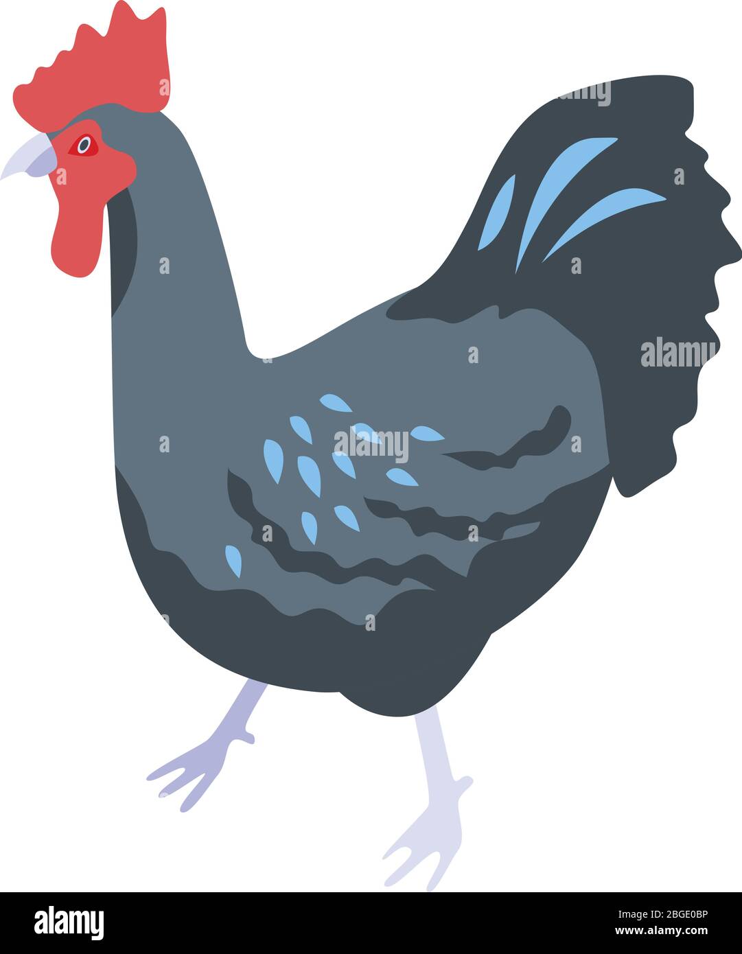 Black rooster icon, isometric style Stock Vector Image & Art - Alamy