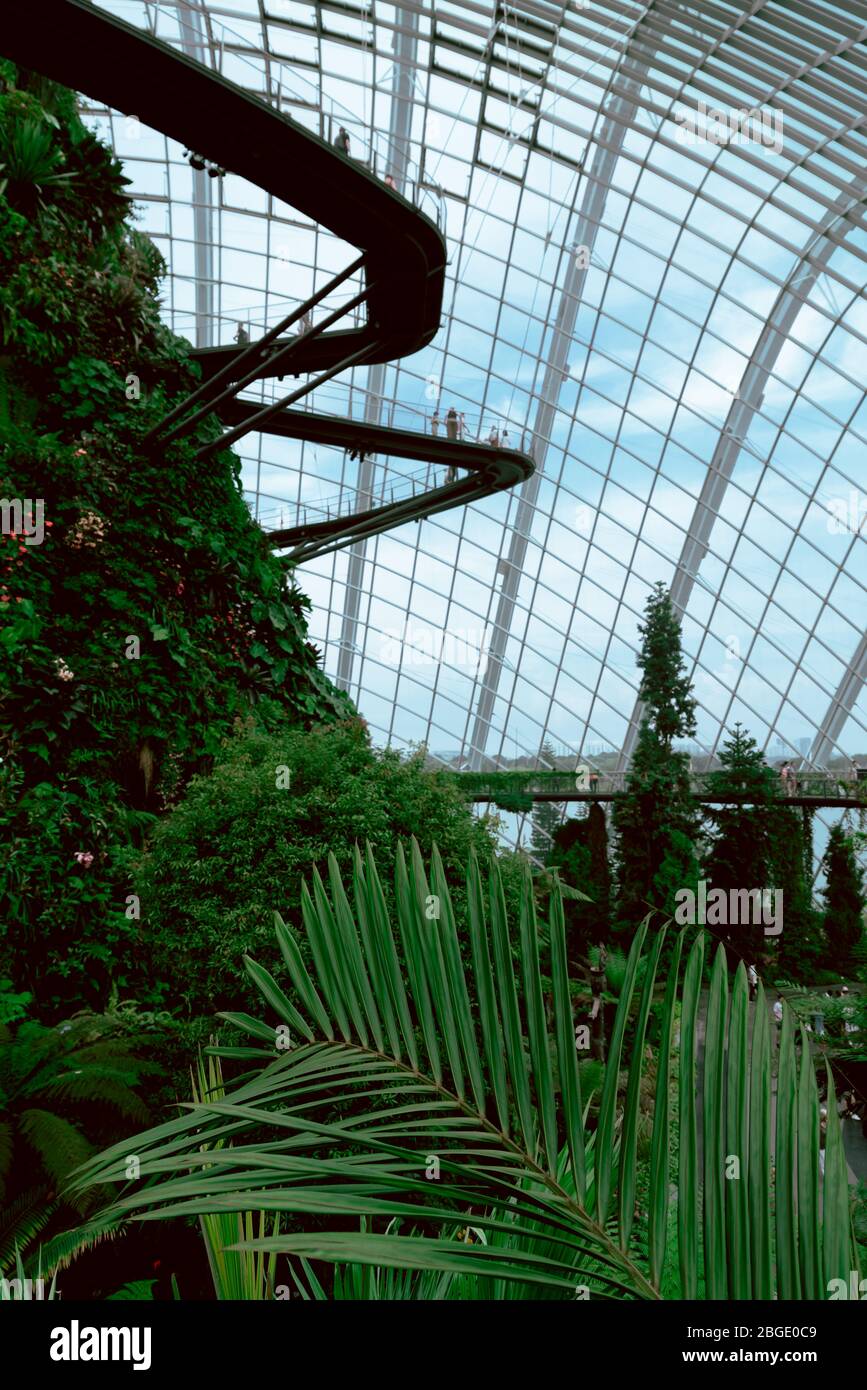 Singapore, Oct 2019: Cloud Forest Dome Conservatory at Gardens by the ...
