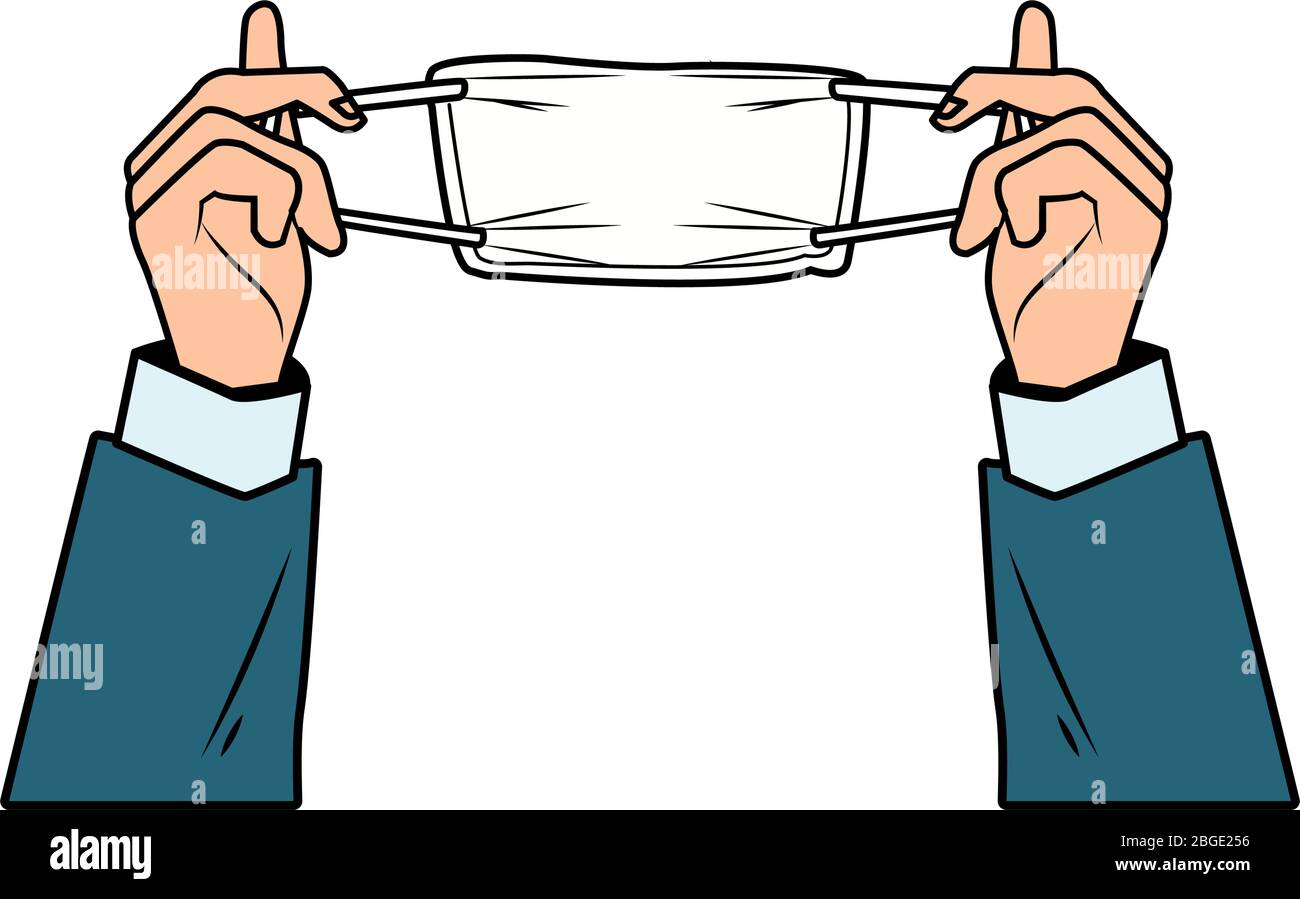 hands lifting face mask icon Stock Vector Image & Art - Alamy