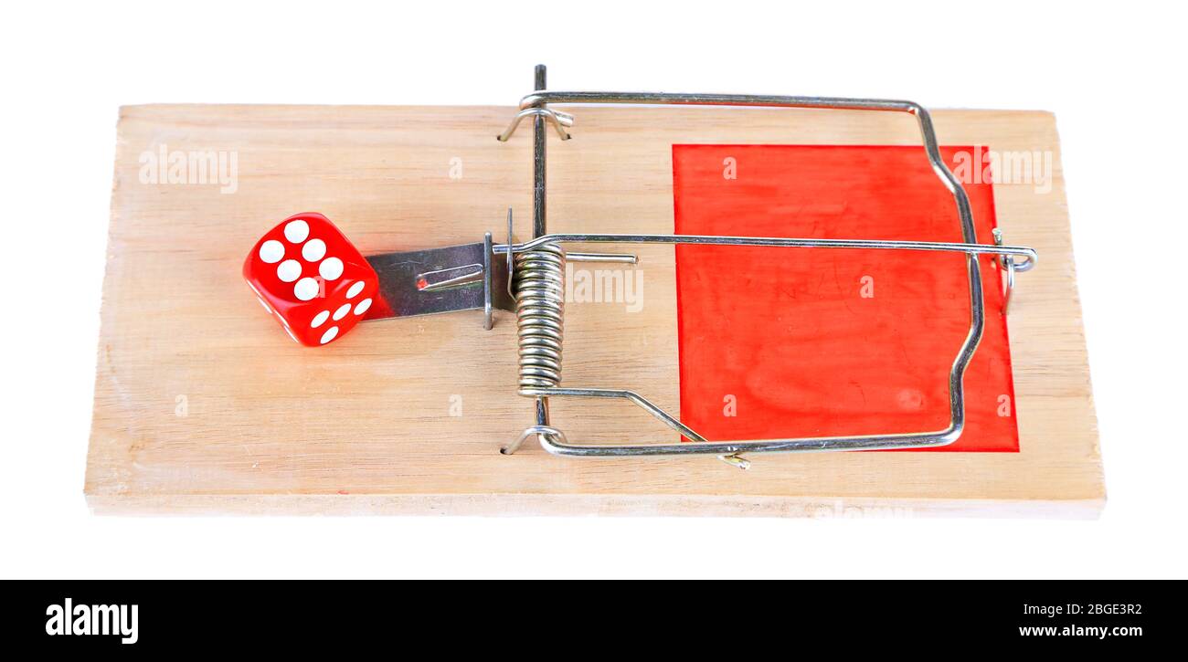 Red dice mousetrap gambling trap hi-res stock photography and images ...