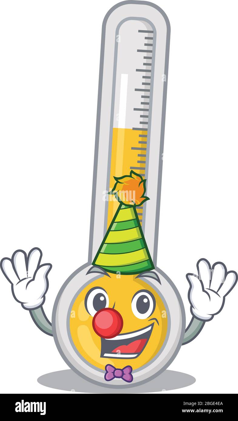 cartoon character design concept of cute clown warm thermometer Stock ...