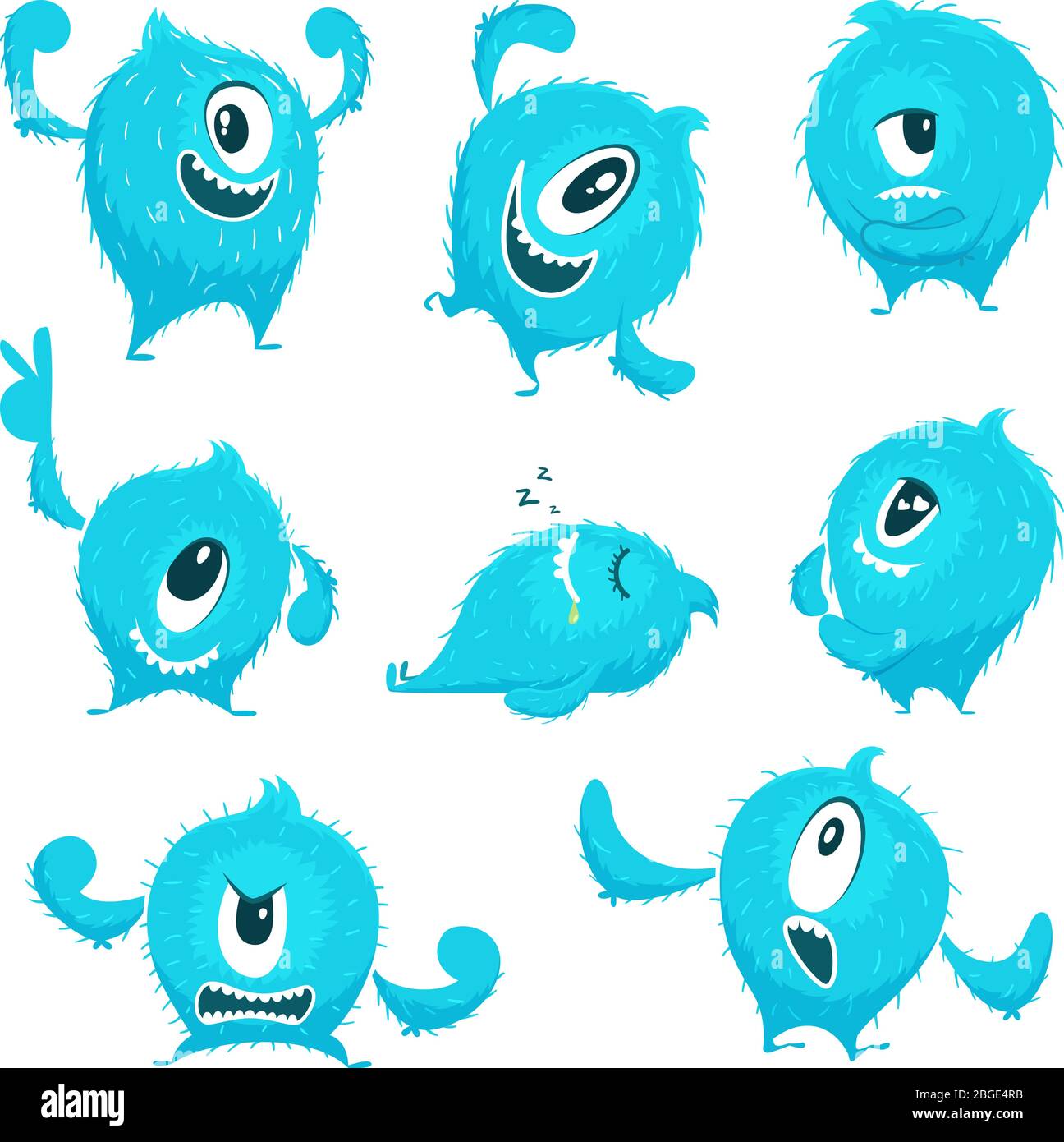Cute blue monster hi-res stock photography and images - Alamy