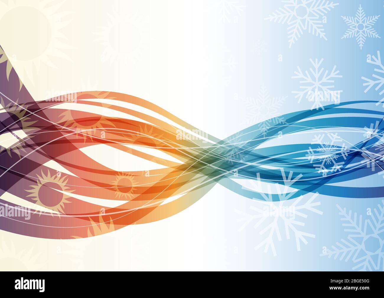 Vector abstract background domestic heating and cooling with waves and ...