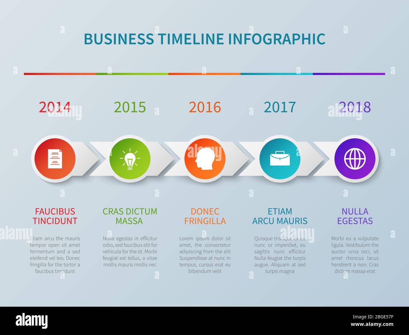 Business timeline vector infographic in paper origami style with number ...