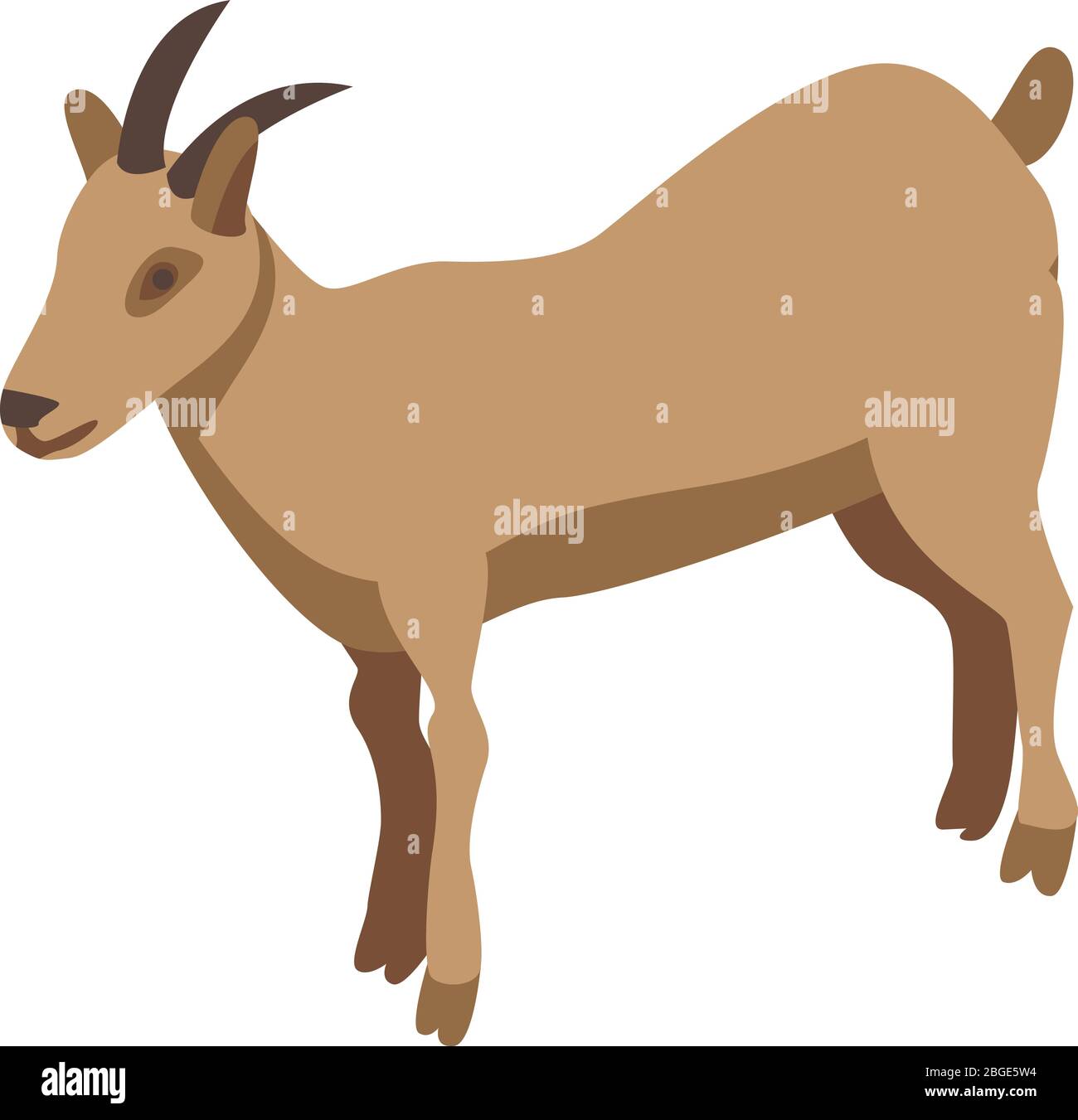 Domestic goat icon, isometric style Stock Vector Image & Art - Alamy