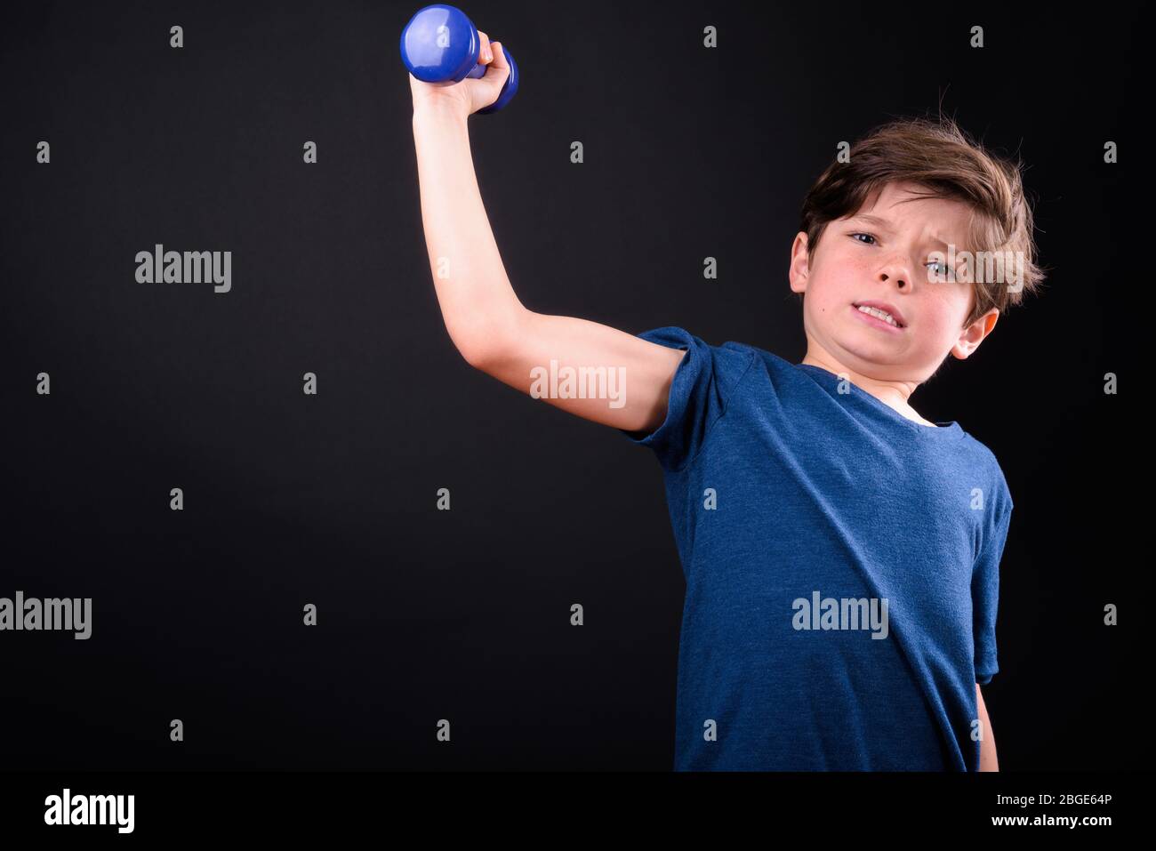 Boy exercising hi-res stock photography and images - Alamy