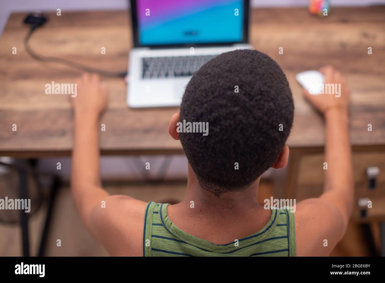 African teen boy laptop hi-res stock photography and images - Alamy