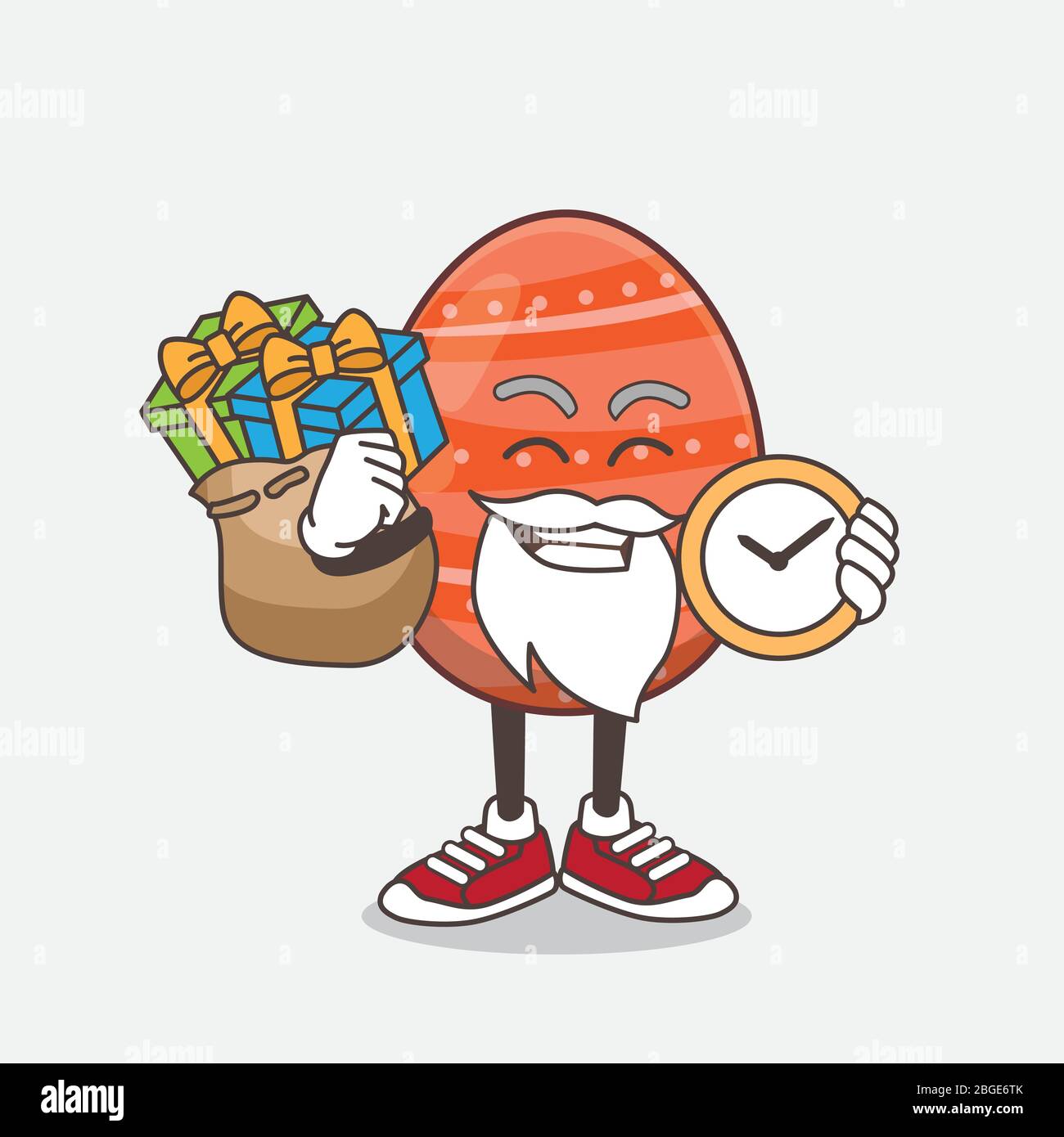 Illustration of Easter Egg Mascot Vector Character with Pose Stock ...