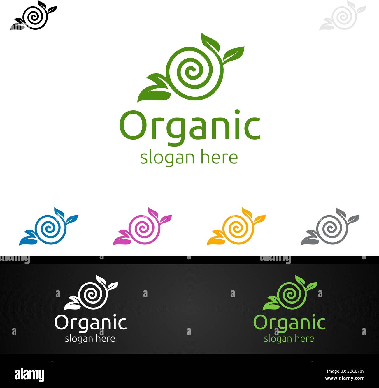 Natural and Organic Logo design template for Herbal, Ecology, Health ...