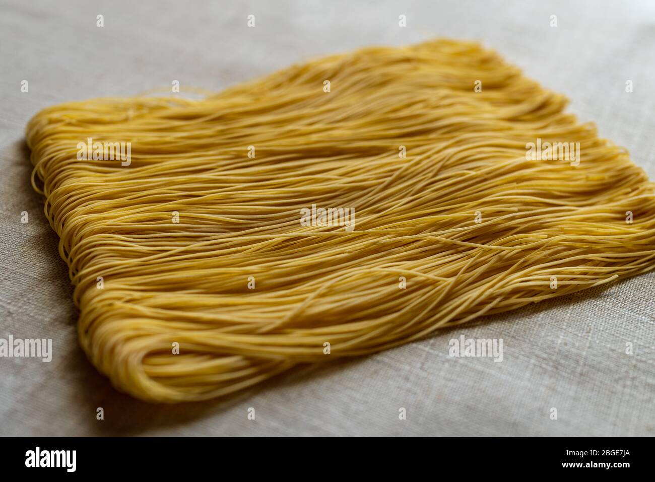 Italian uncooked dry pasta Maccheroncini di Campofilone Stock Photo - Alamy