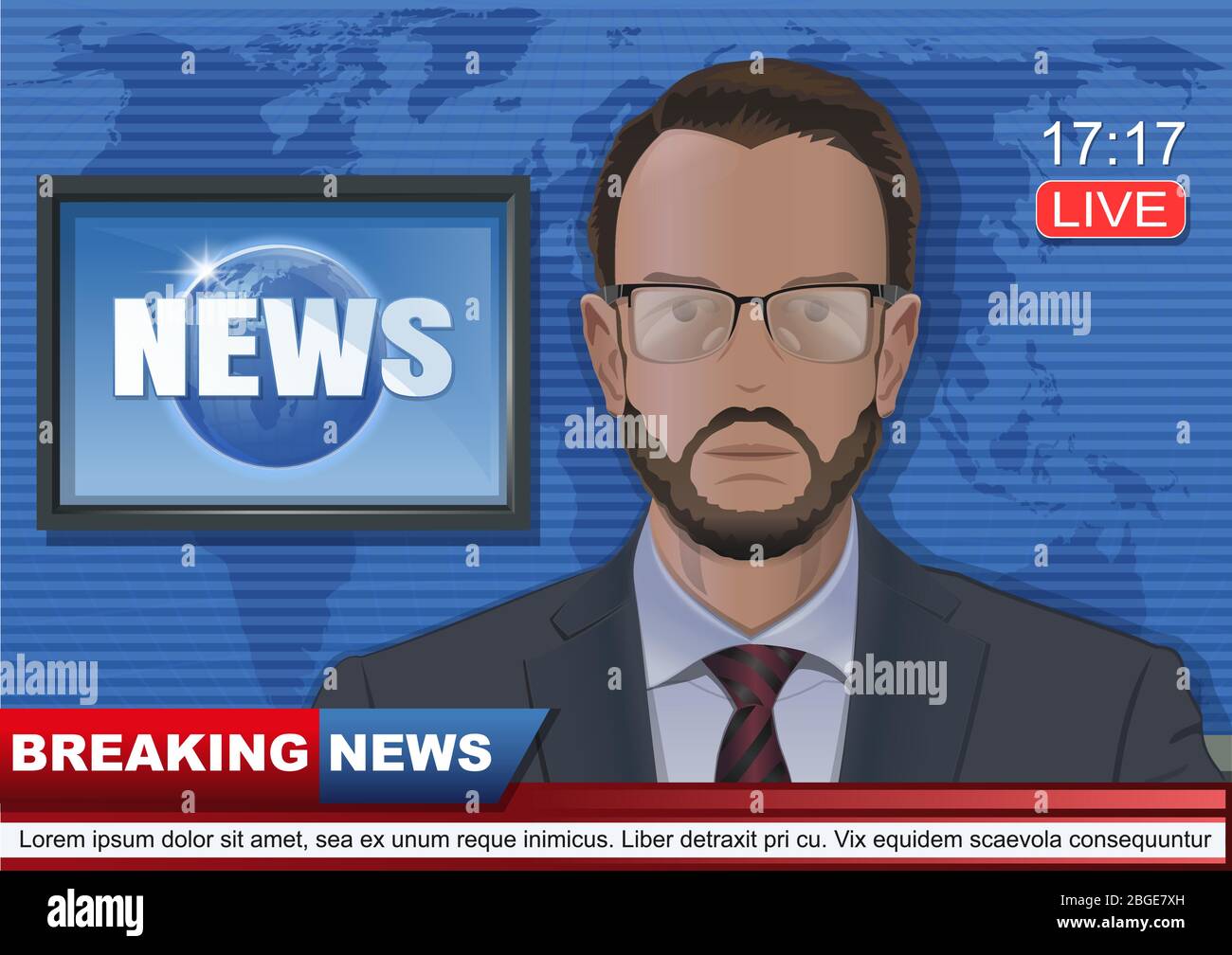 News anchor breaking hi-res stock photography and images - Alamy