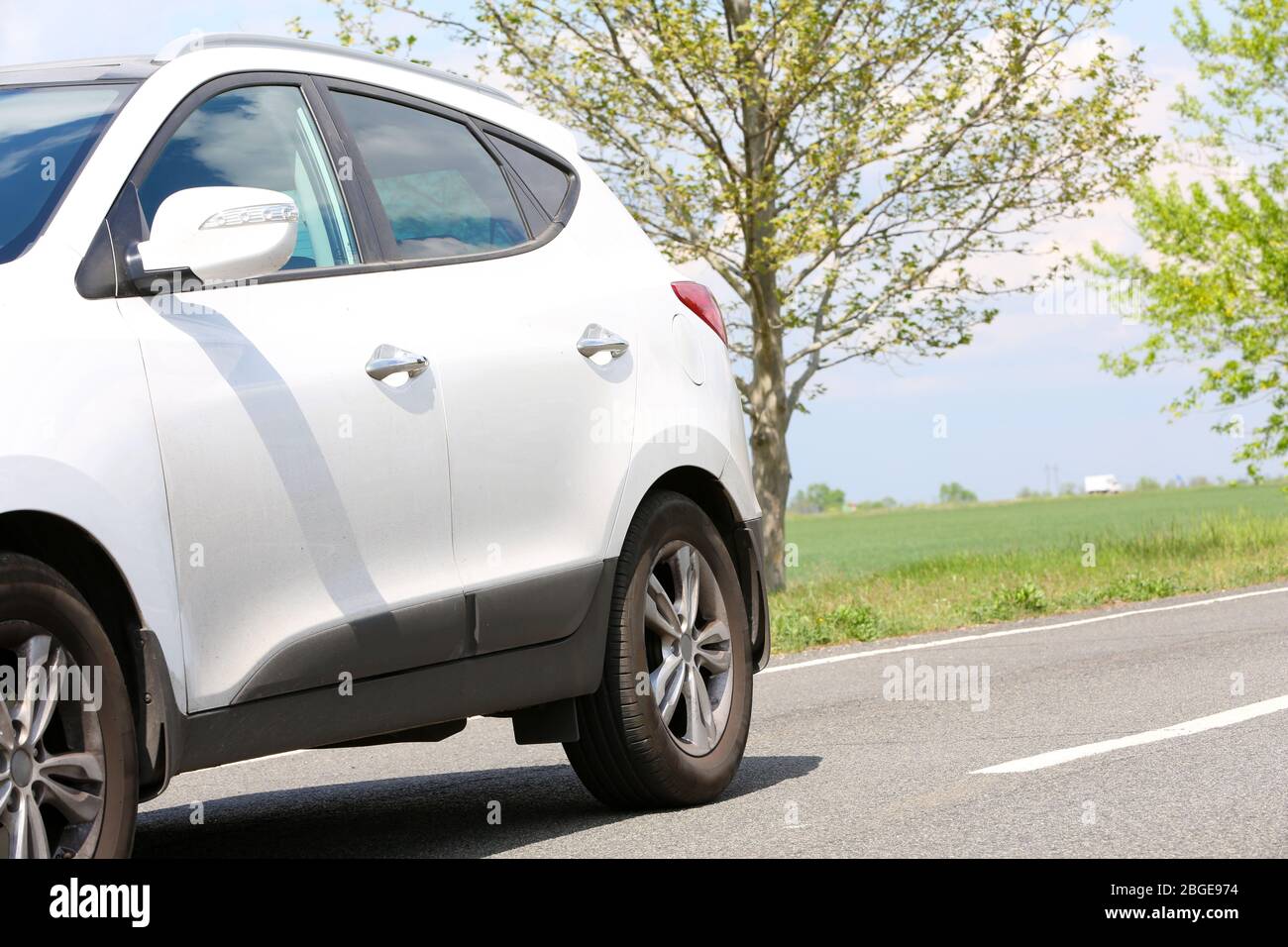 Car on road Stock Photo - Alamy
