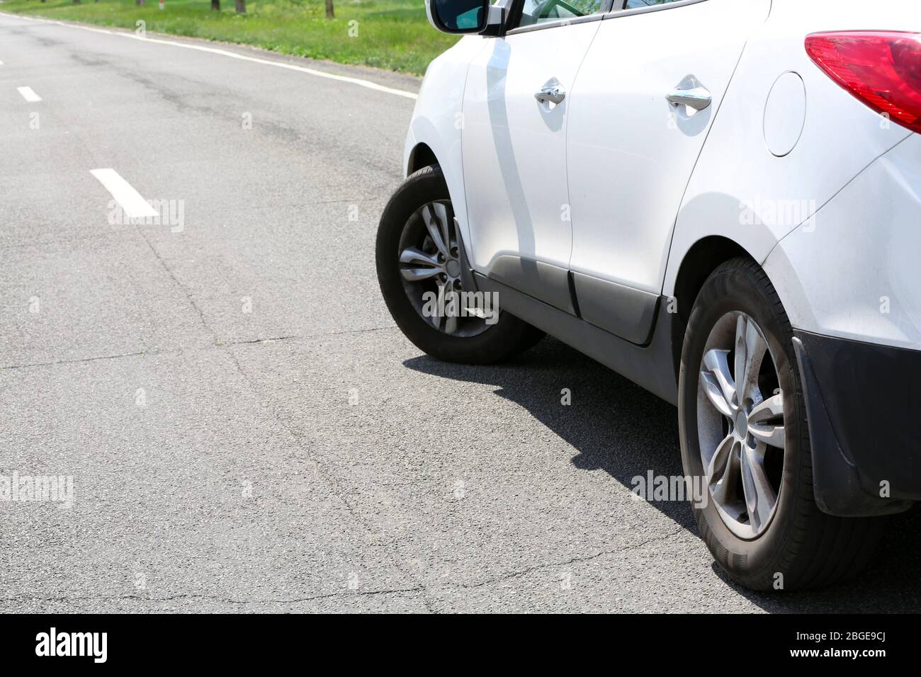 Car on road Stock Photo - Alamy