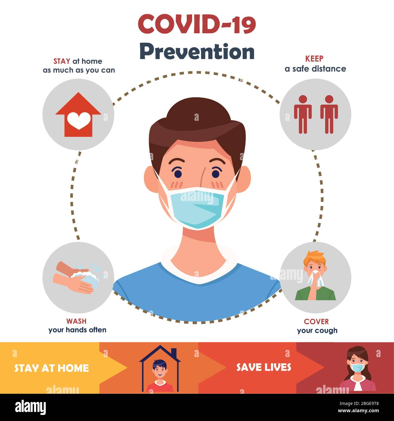covid19 infographics with prevention methods Stock Vector Image & Art ...