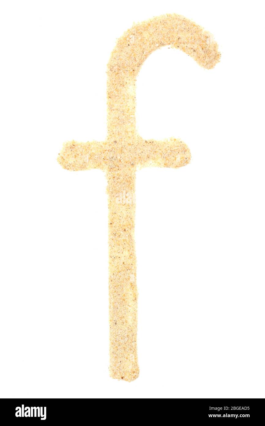 Sand letter isolated on white Stock Photo - Alamy