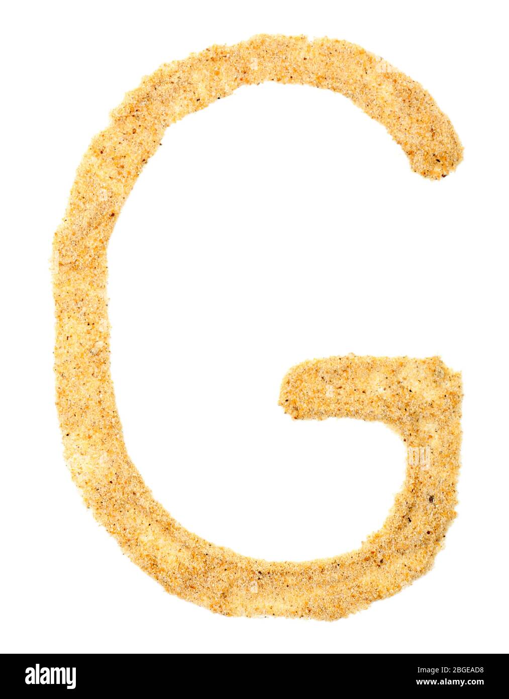 Sand letter isolated on white Stock Photo - Alamy