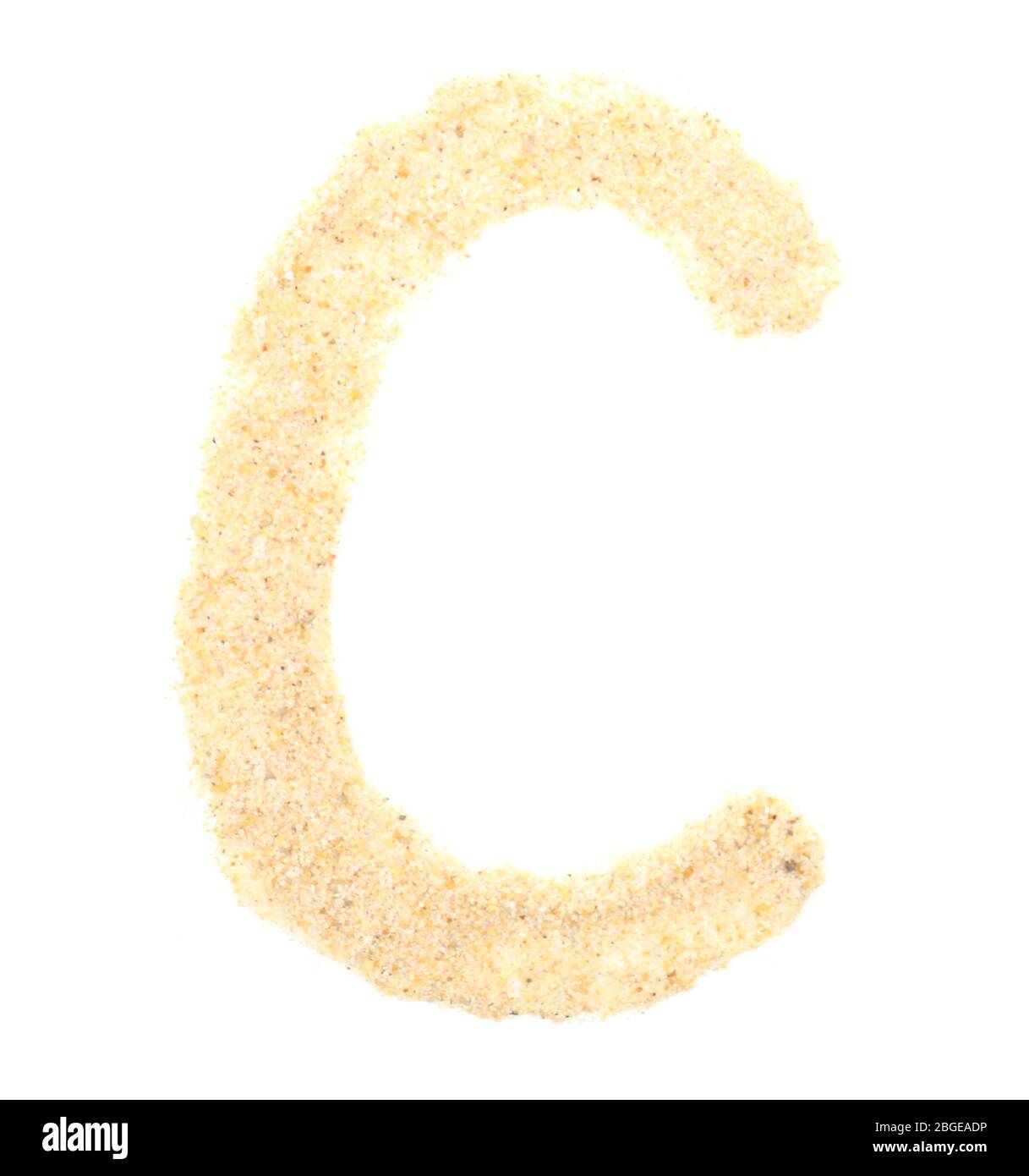 Sand letter isolated on white Stock Photo - Alamy