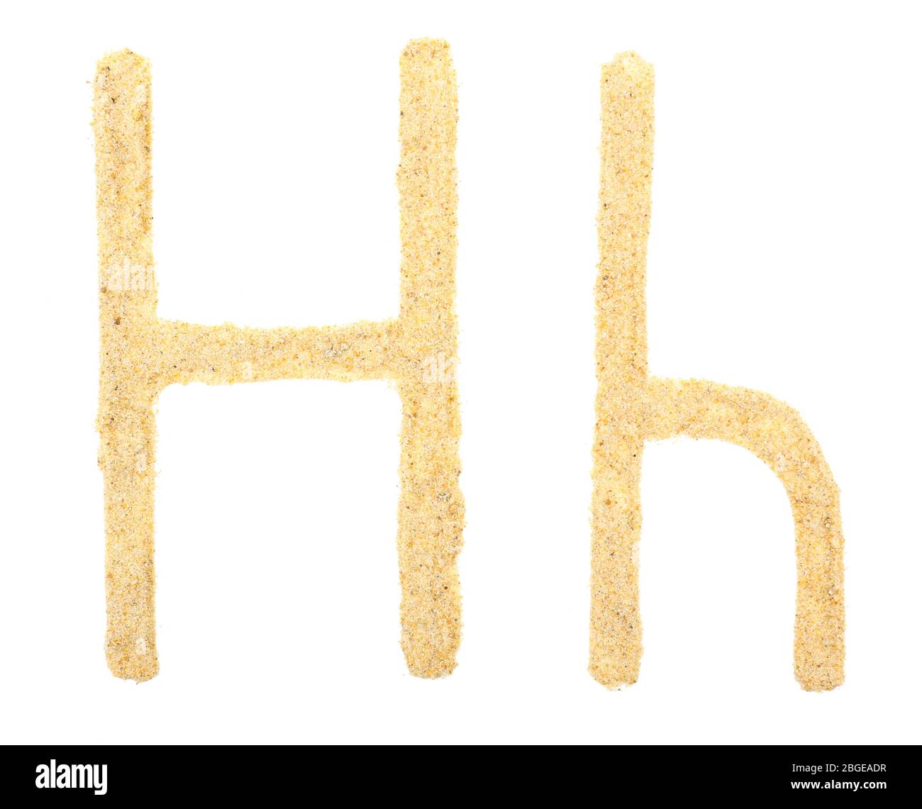 Sand letter isolated on white Stock Photo - Alamy