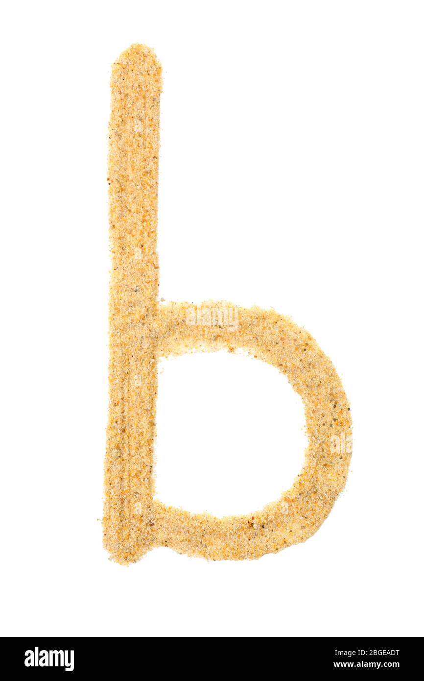 Sand letter isolated on white Stock Photo - Alamy
