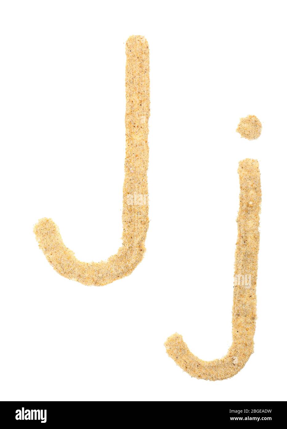 Sand letter isolated on white Stock Photo - Alamy