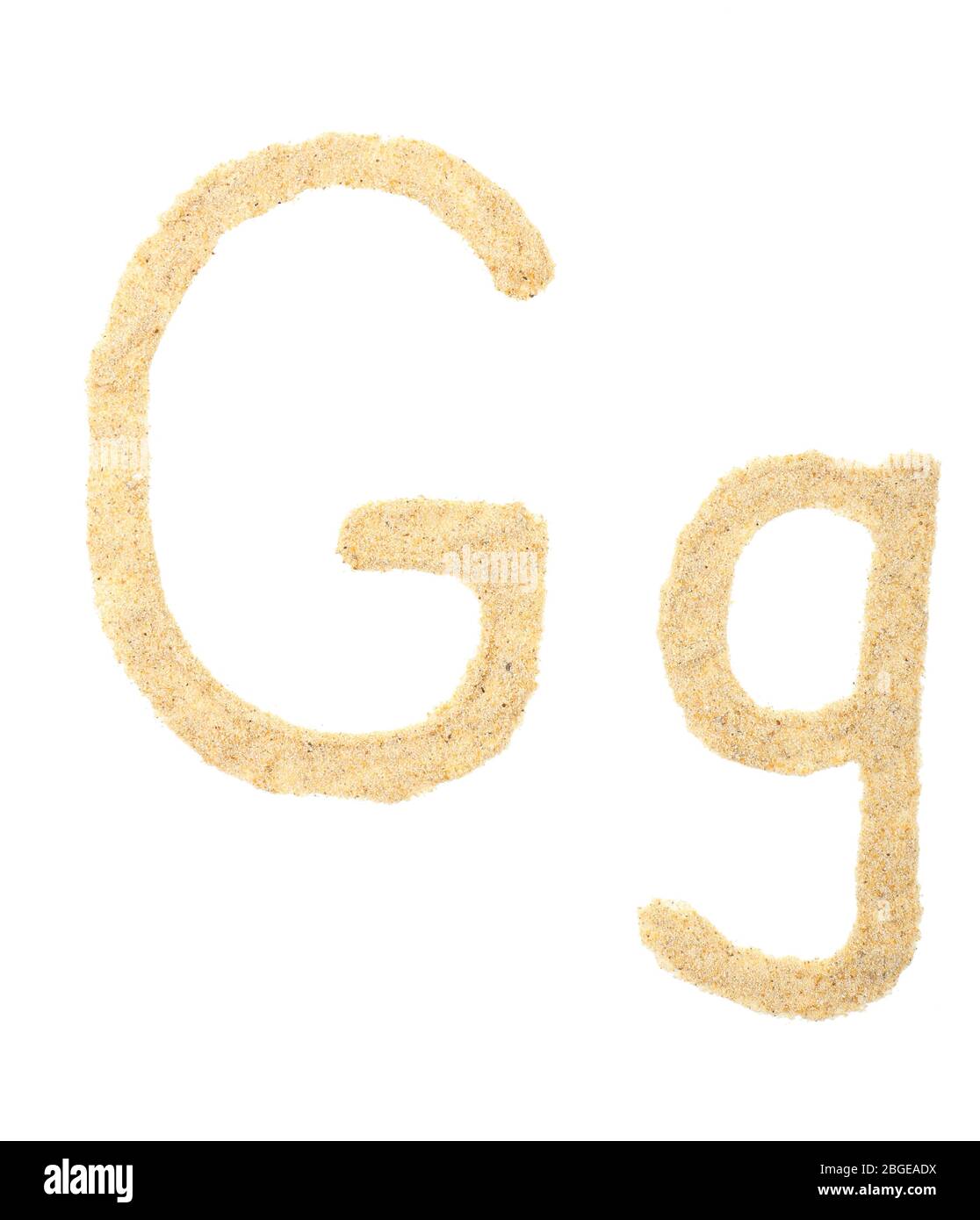 Sand letter isolated on white Stock Photo - Alamy