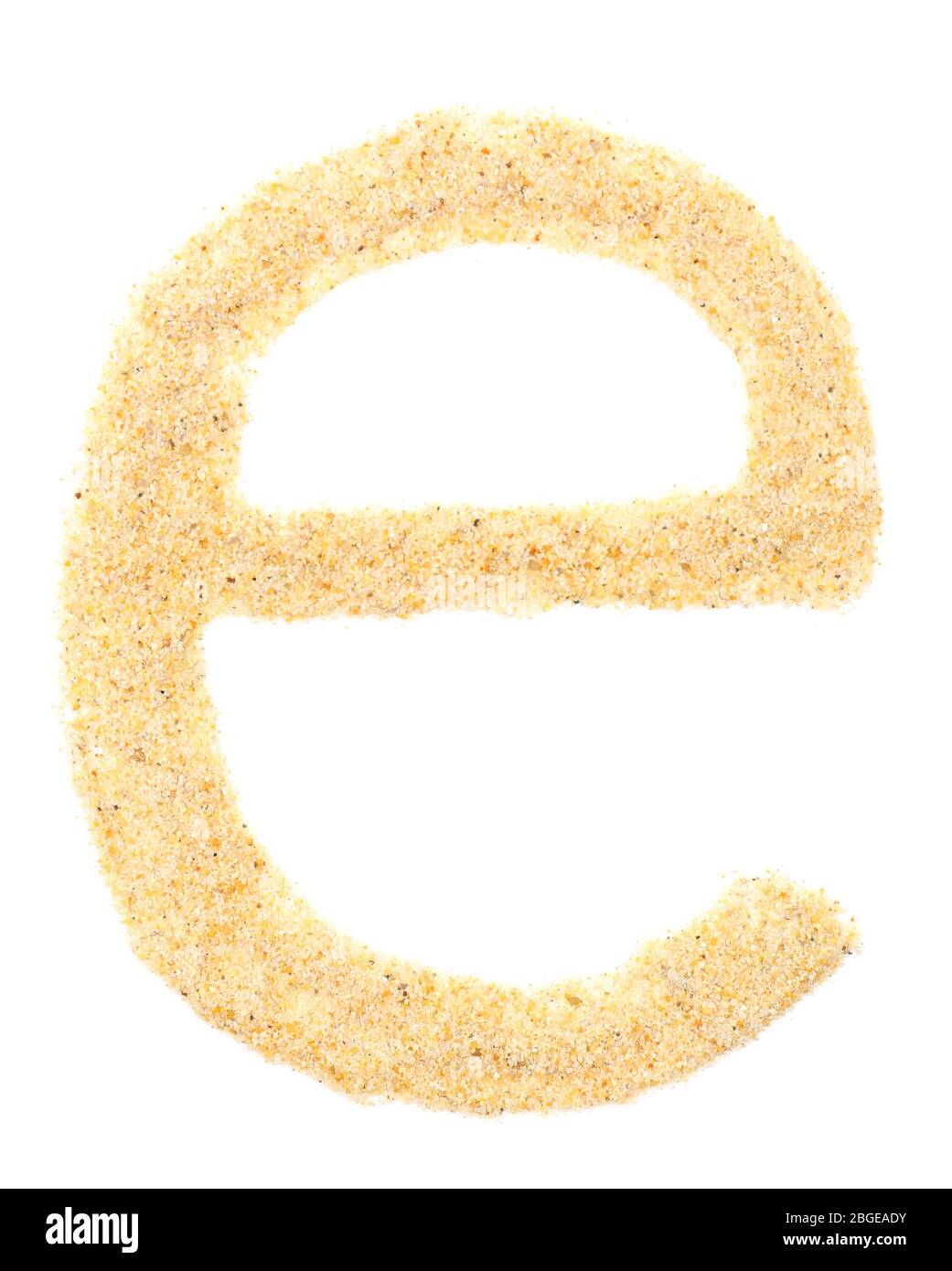 Sand letter isolated on white Stock Photo - Alamy