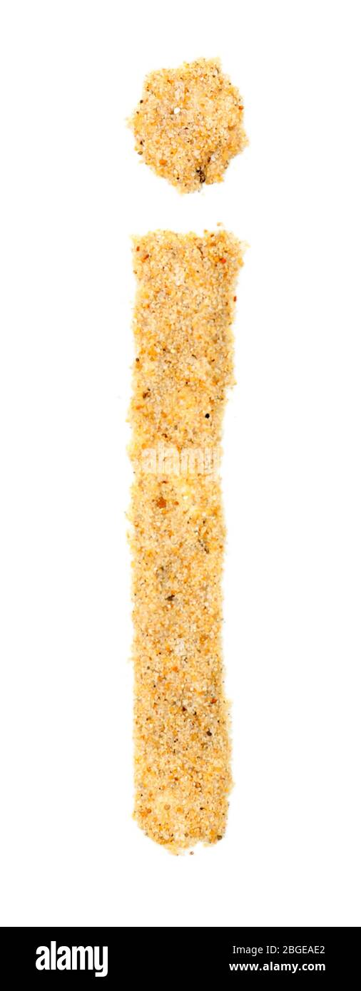 Sand letter isolated on white Stock Photo - Alamy