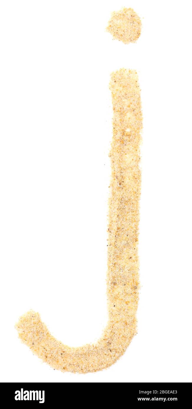 Sand letter isolated on white Stock Photo - Alamy