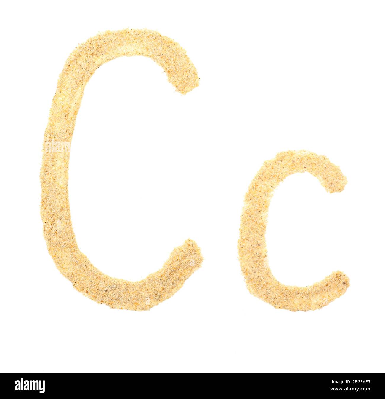 Sand letter isolated on white Stock Photo - Alamy