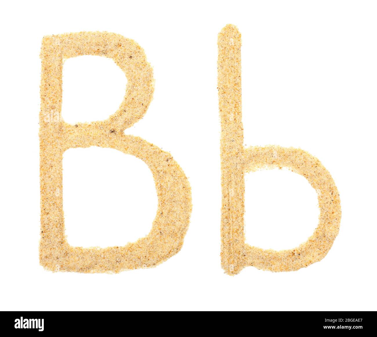 Sand letter isolated on white Stock Photo - Alamy