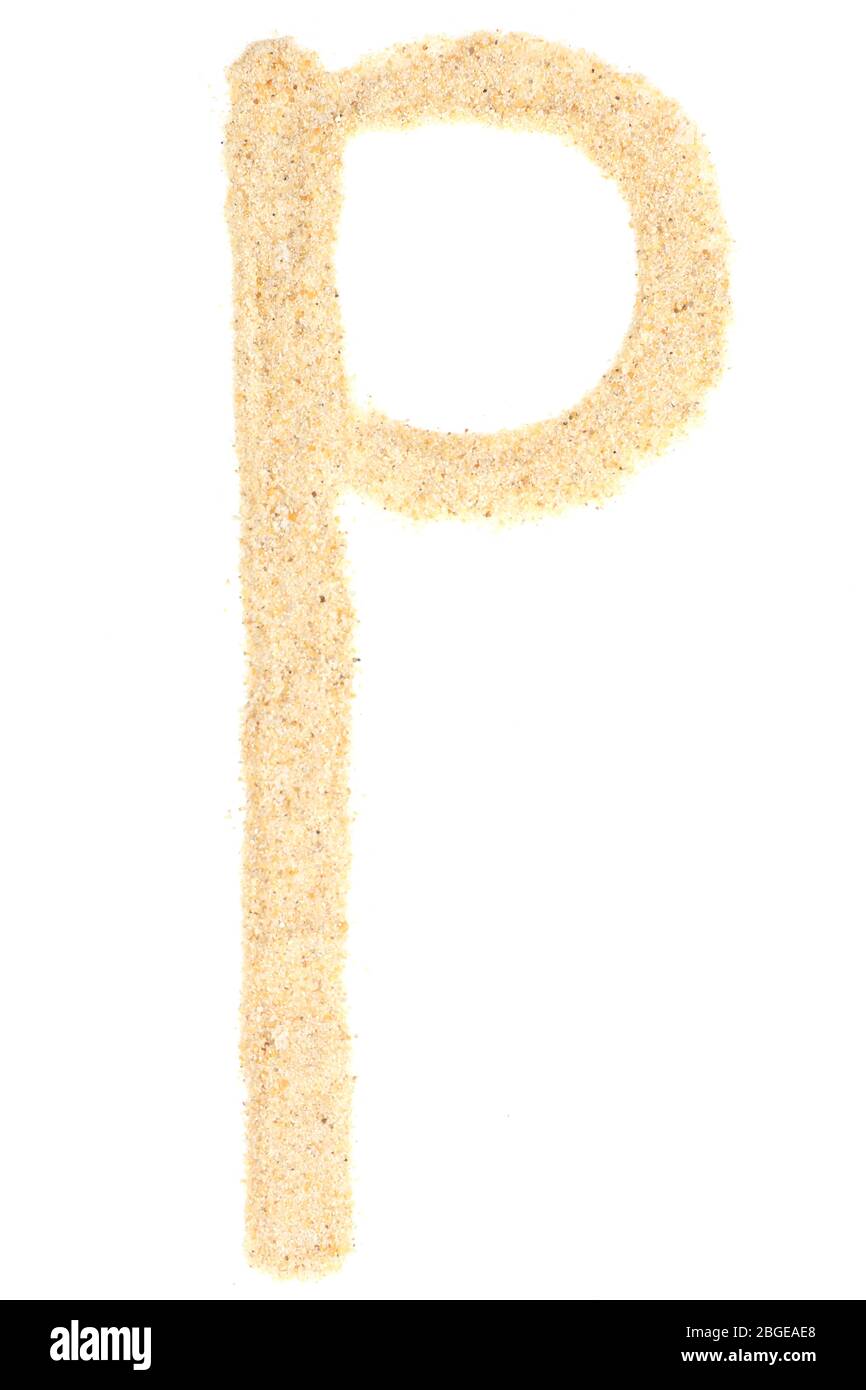 Sand letter isolated on white Stock Photo - Alamy