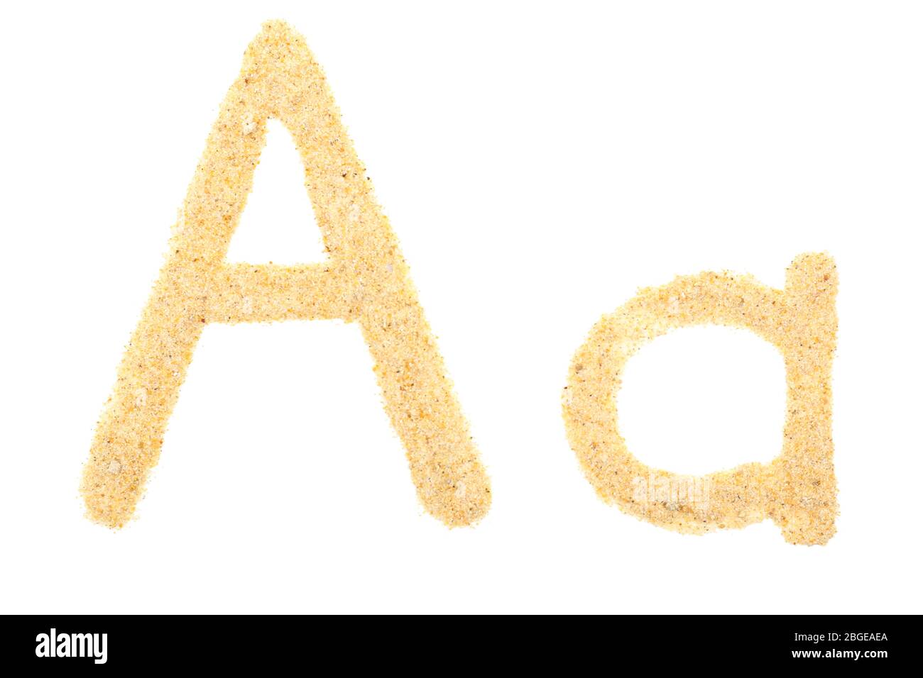 Sand letter isolated on white Stock Photo - Alamy