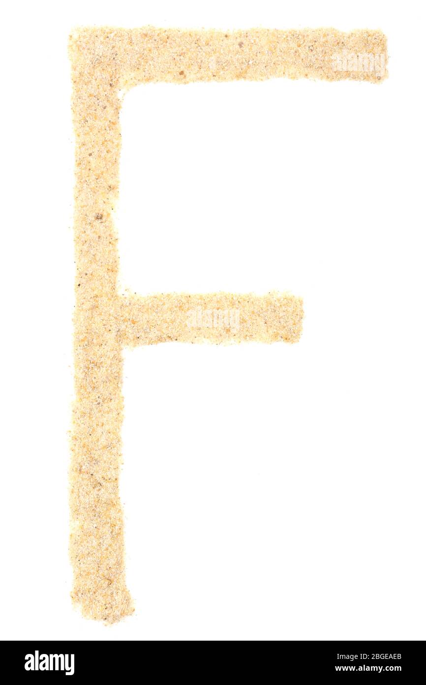 Sand letter isolated on white Stock Photo - Alamy