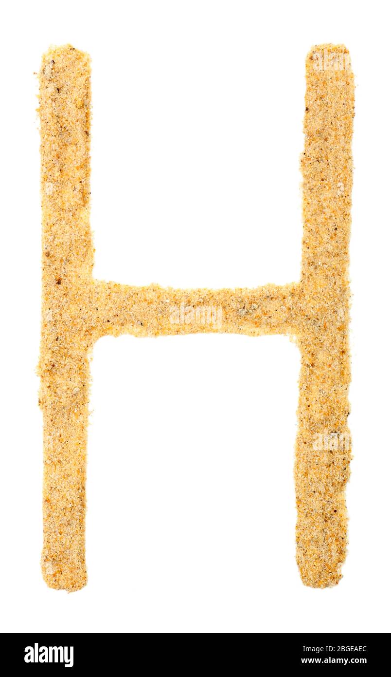 Sand letter isolated on white Stock Photo - Alamy