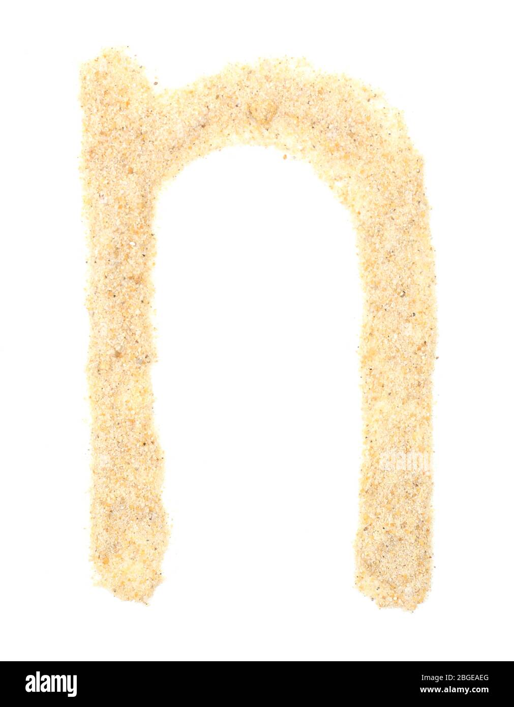 Sand letter isolated on white Stock Photo - Alamy