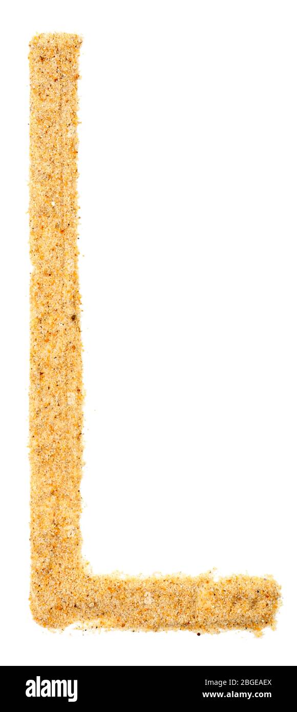 Sand letter isolated on white Stock Photo - Alamy