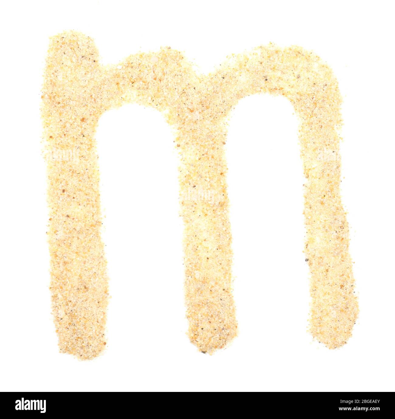 Sand letter isolated on white Stock Photo - Alamy