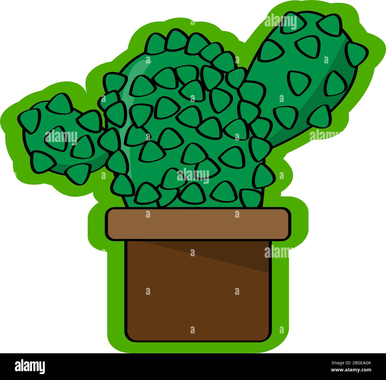 Sticker of a cactus icon Stock Vector Image & Art - Alamy