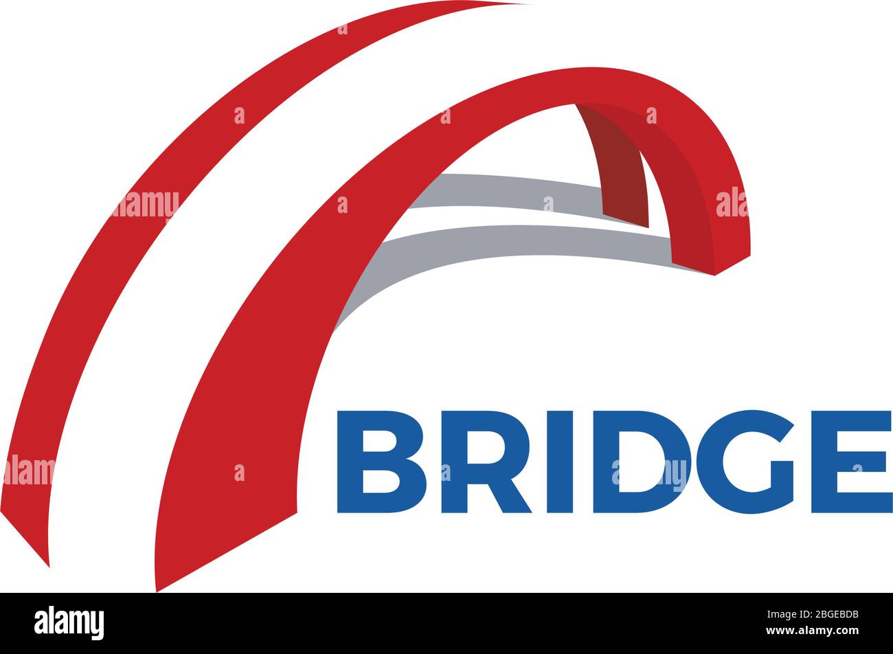 Vector abstract bridge, connection concept Stock Vector Image & Art - Alamy